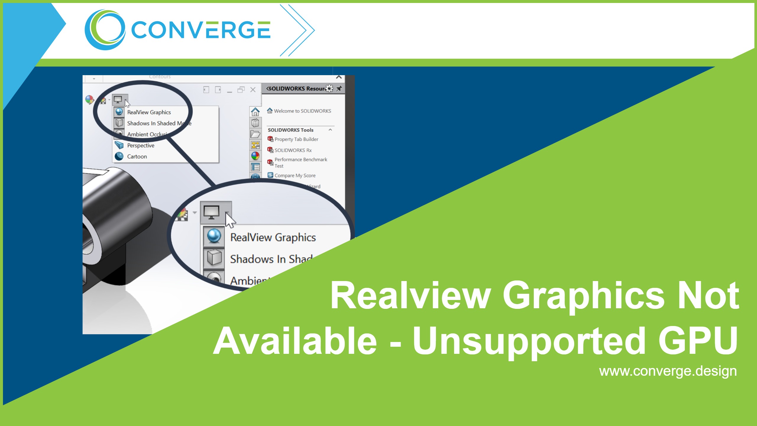 SOLIDWORKS Realview Graphics Not Available Solution