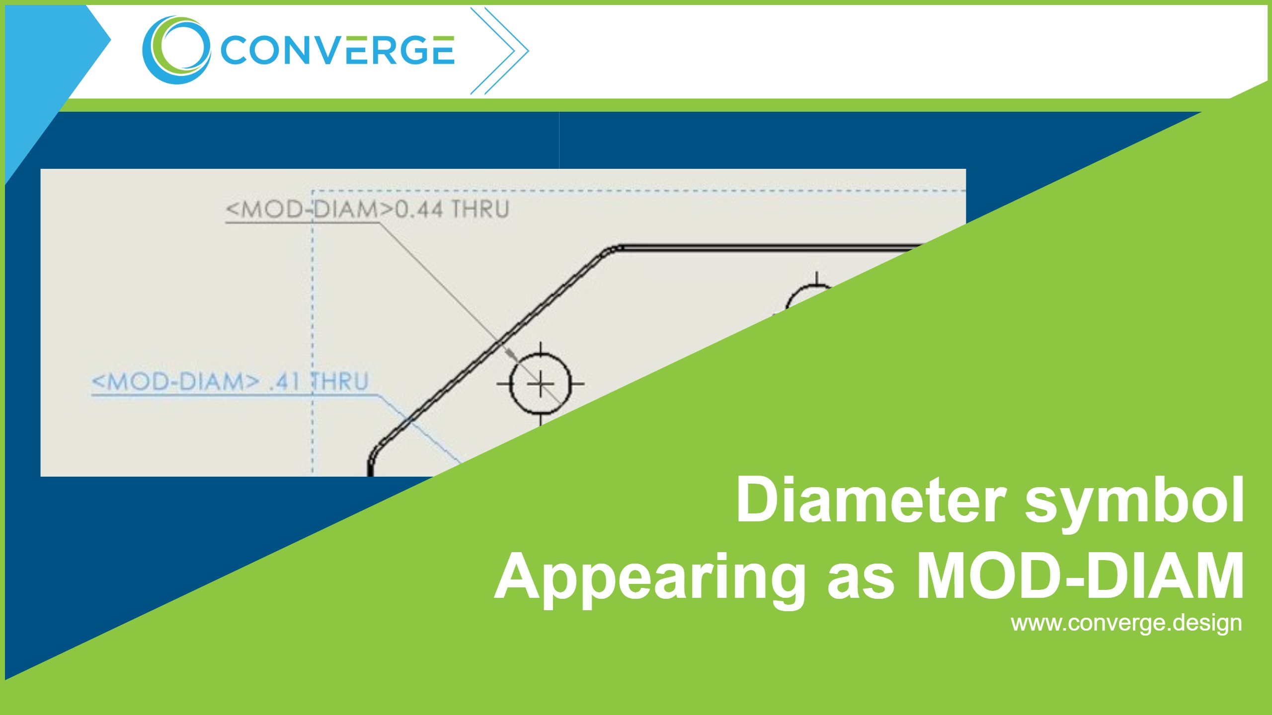 Diameter Symbol Appearing as in SOLIDWORKS