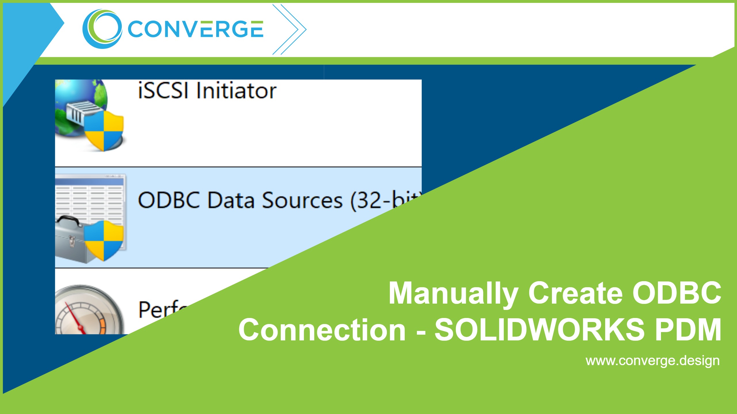 ODBC Manual Connection Guide PDM: Step by Step ODBC Manual Connection Guide PDM: Step by Step